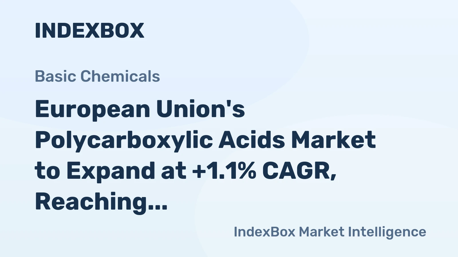 European Union's Polycarboxylic Acids Market to Expand at +1.1% CAGR, Reaching $7.6B by 2035