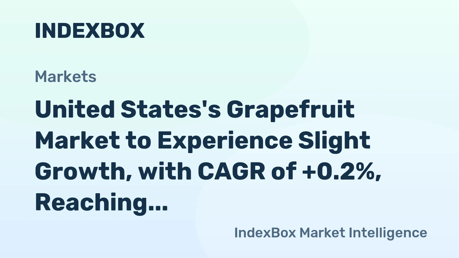 United States's Grapefruit Market to Experience Slight Growth, with CAGR of +0.2%, Reaching $503M by 2035