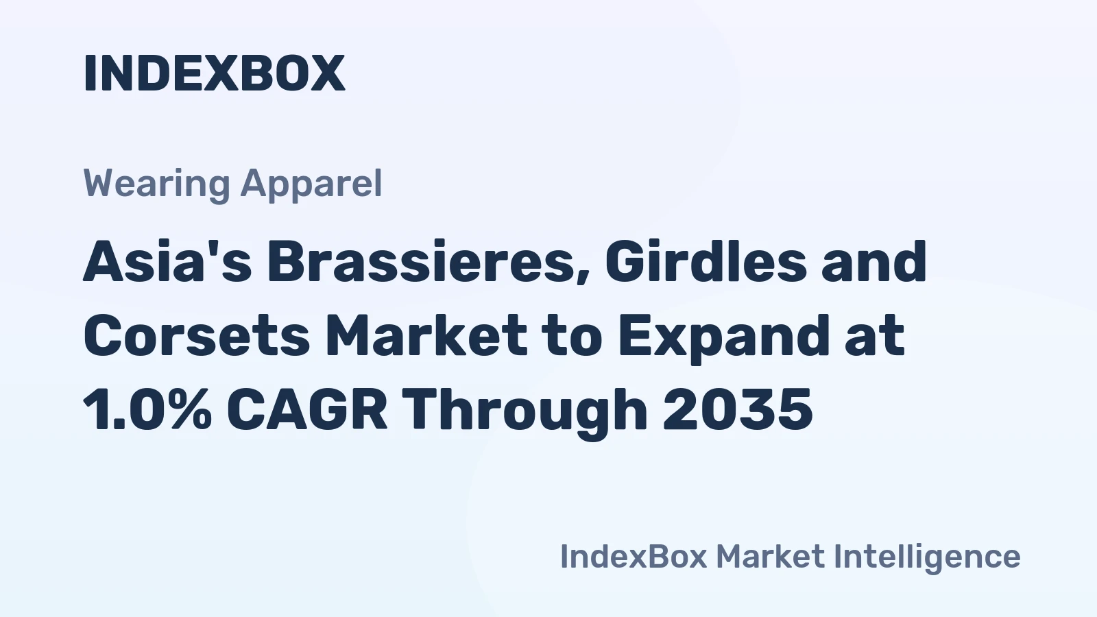Asia's Brassieres, Girdles and Corsets Market to Expand at 1.0% CAGR Through 2035