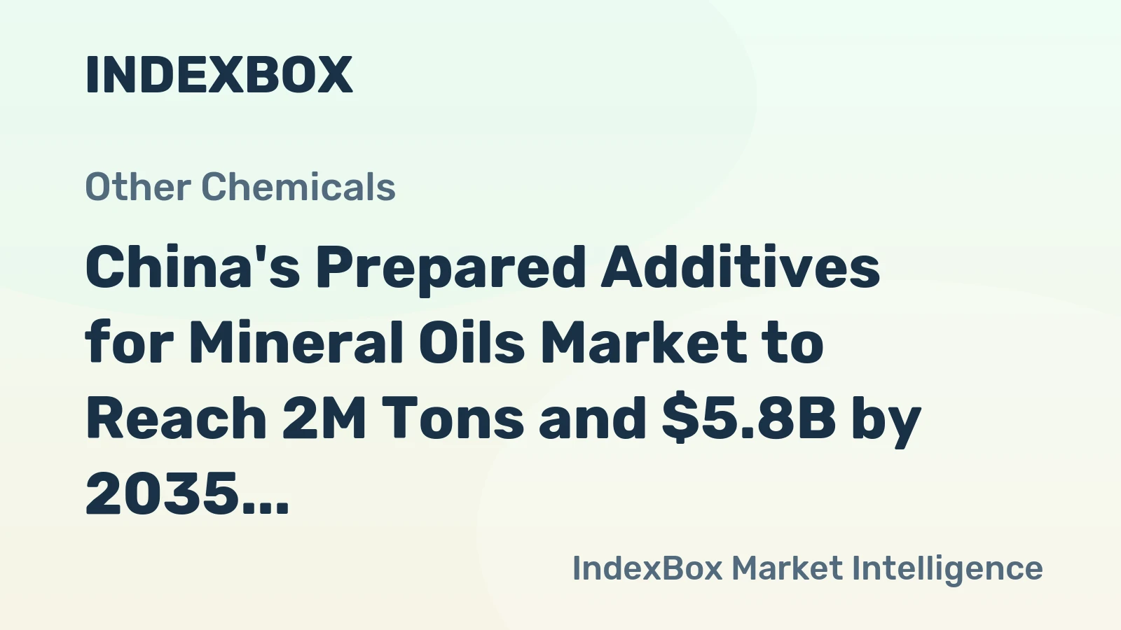 China's Prepared Additives for Mineral Oils Market to Reach 2M Tons and $5.8B by 2035