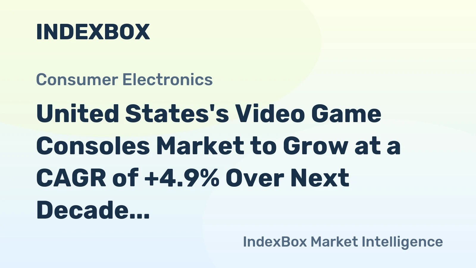 United States's Video Game Consoles Market to Grow at a CAGR of +4.9% Over Next Decade, Reaching $17.6B by 2035