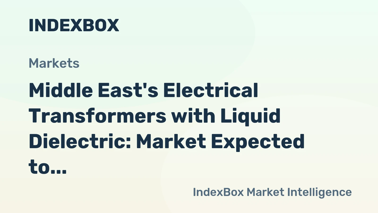 Middle East's Electrical Transformers with Liquid Dielectric: Market Expected to Show Slight Increase with +1.1% CAGR from 2024 to 2035