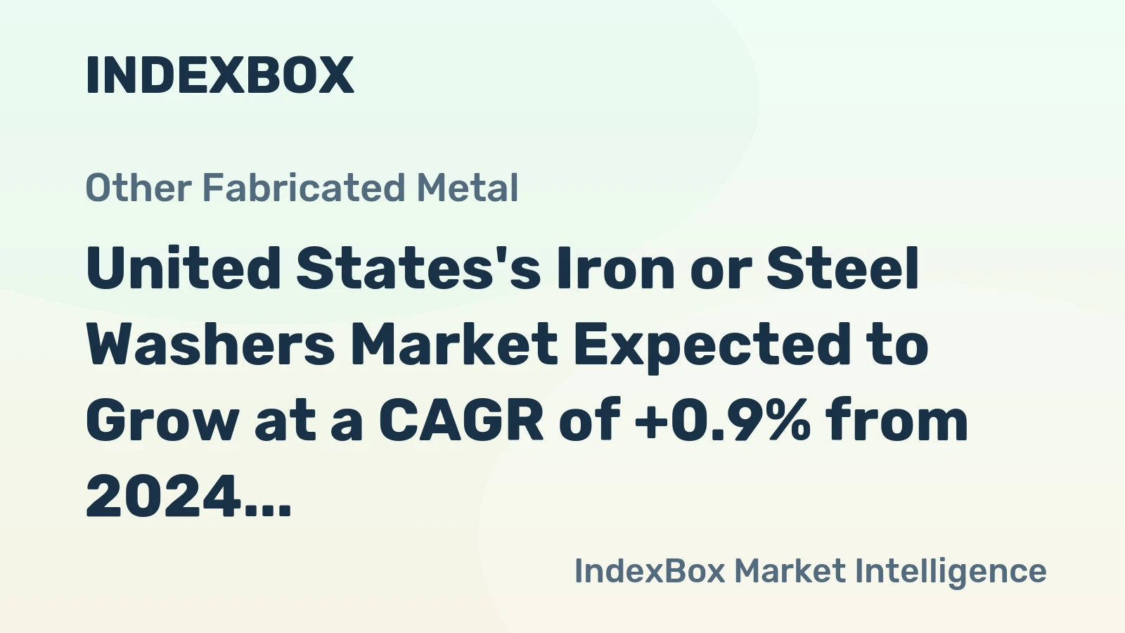United States's Iron or Steel Washers Market Expected to Grow at a CAGR of +0.9% from 2024 to 2035, Reaching $588M by the End of 2035