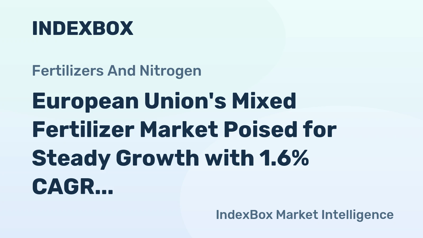 European Union's Mixed Fertilizer Market Poised for Steady Growth with 1.6% CAGR Through 2035