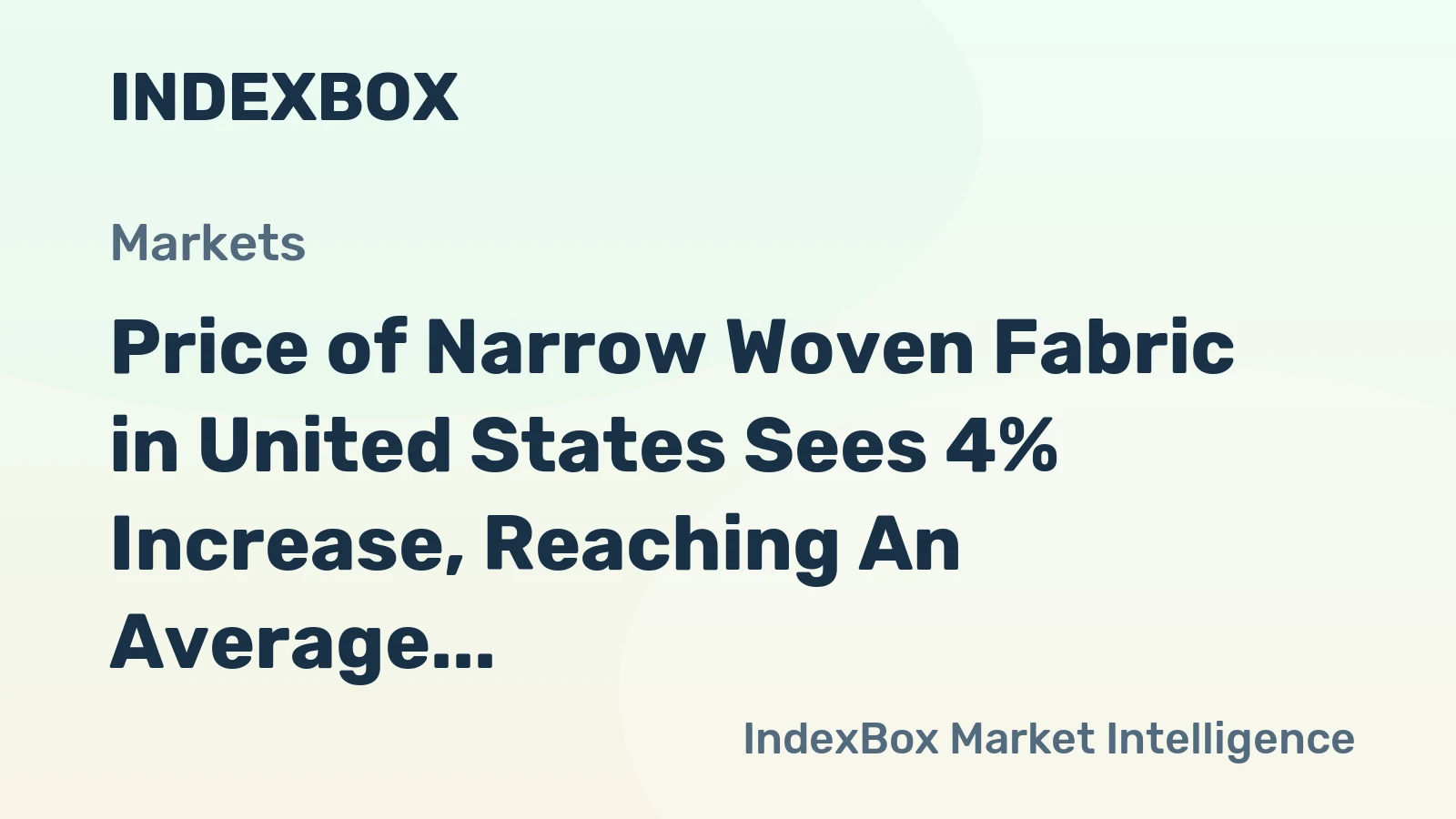 Price of Narrow Woven Fabric in United States Sees 4% Increase, Reaching An Average of $11.0/kg