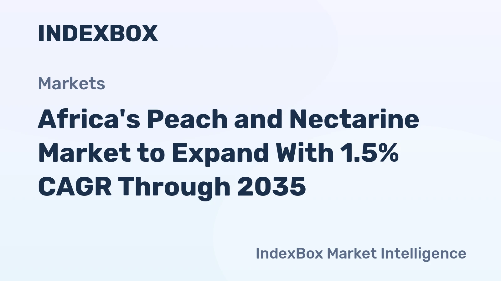 Africa's Peach and Nectarine Market to Expand With 1.5% CAGR Through 2035