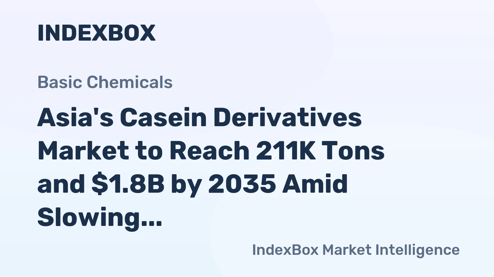 Asia's Casein Derivatives Market to Reach 211K Tons and $1.8B by 2035 Amid Slowing Growth