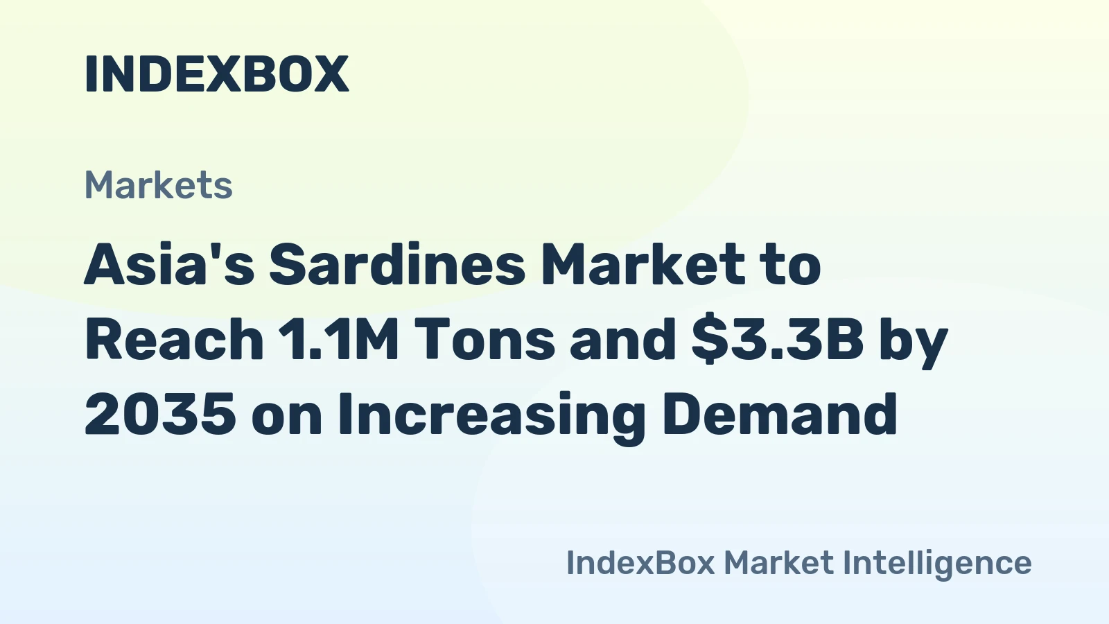 Asia's Sardines Market to Reach 1.1M Tons and $3.3B by 2035 on Increasing Demand