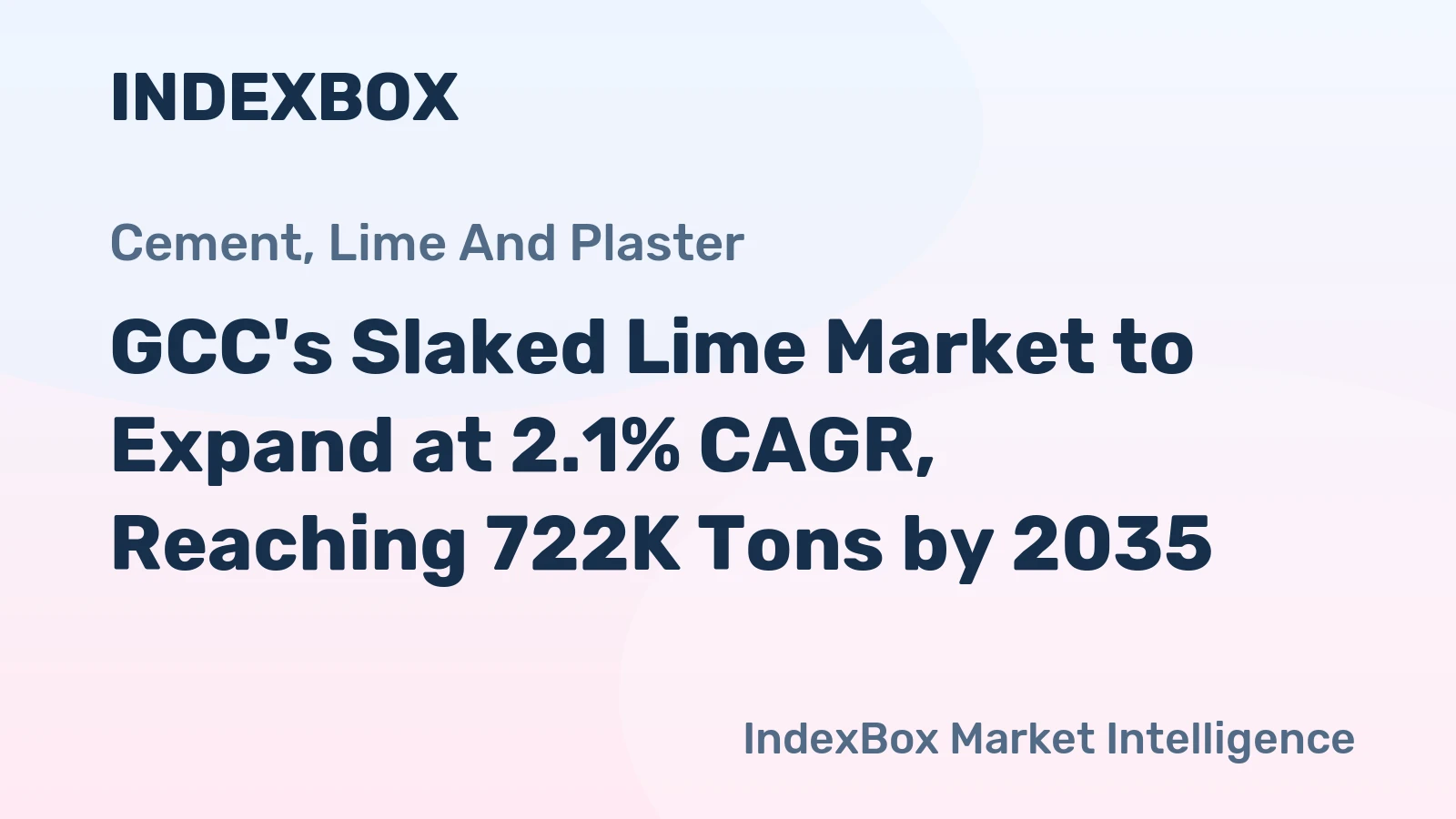 GCC's Slaked Lime Market to Expand at 2.1% CAGR, Reaching 722K Tons by 2035