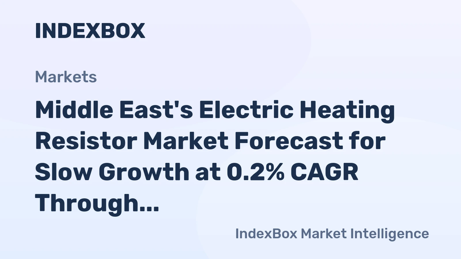 Middle East's Electric Heating Resistor Market Forecast for Slow Growth at 0.2% CAGR Through 2035