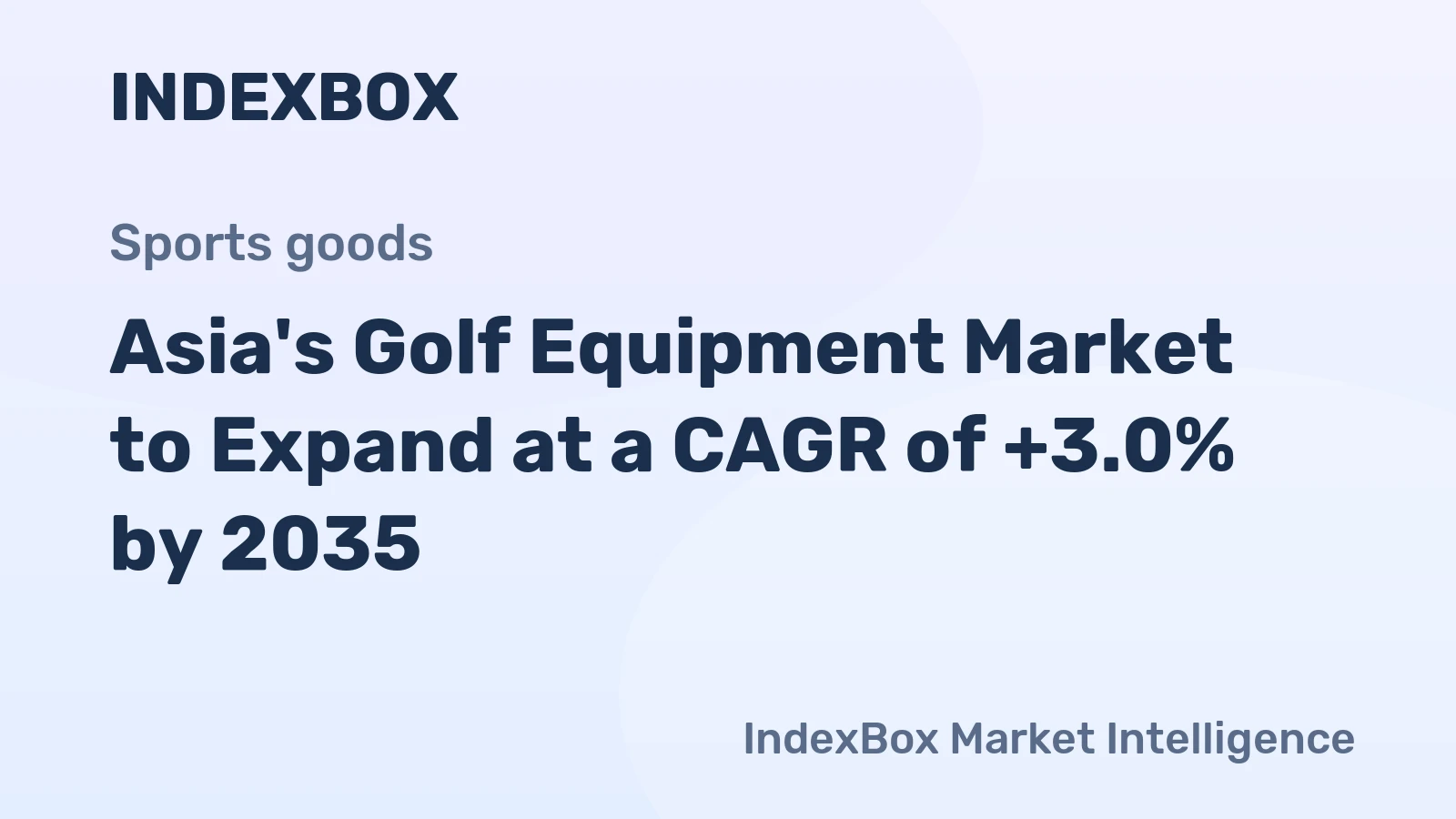 Asia's Golf Equipment Market to Expand at a CAGR of +3.0% by 2035