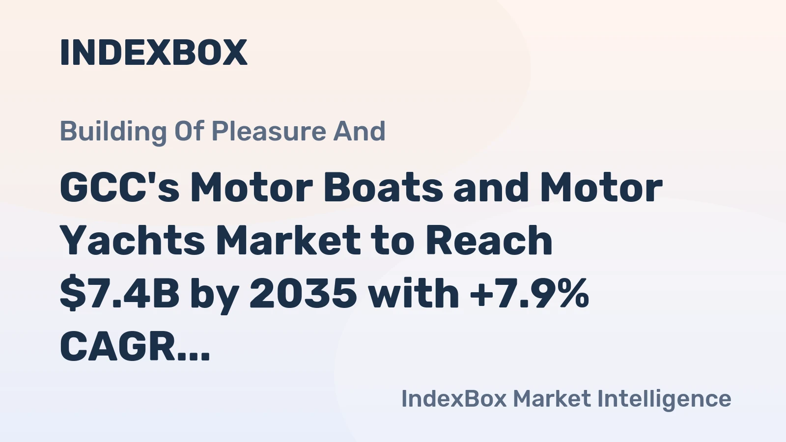GCC's Motor Boats and Motor Yachts Market to Reach $7.4B by 2035 with +7.9% CAGR