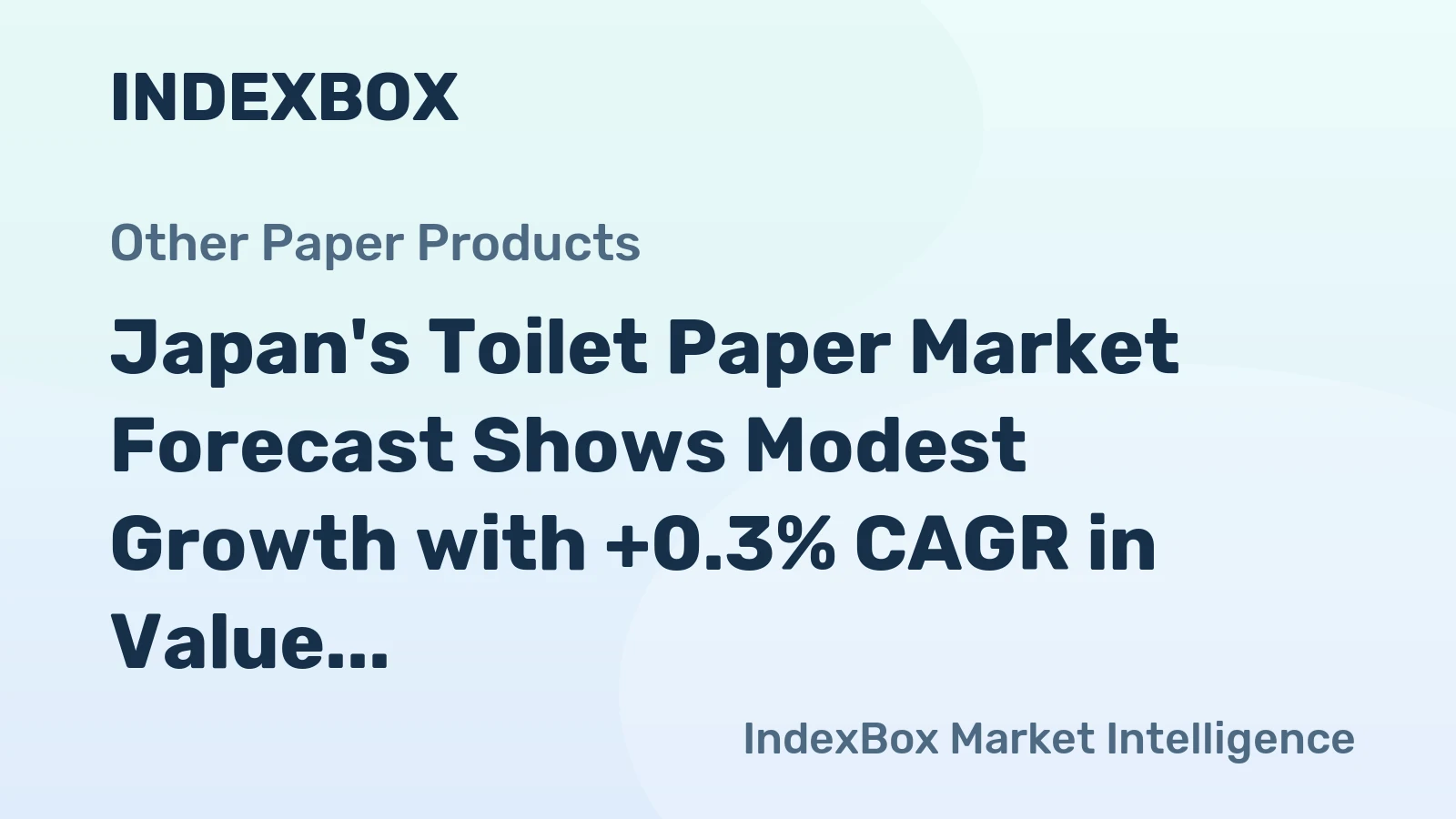 Japan's Toilet Paper Market Forecast Shows Modest Growth with +0.3% CAGR in Value