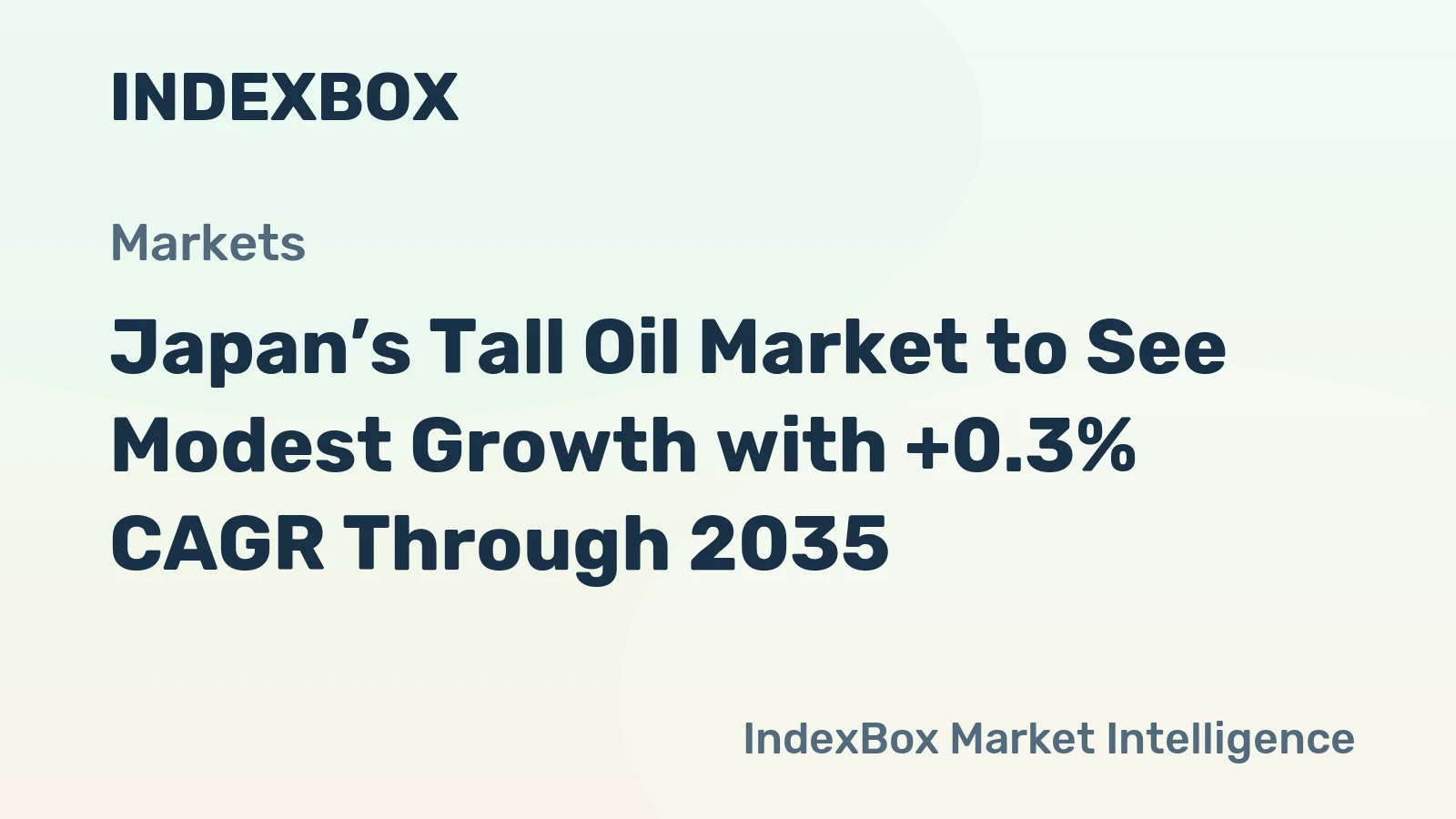 Japan’s Tall Oil Market to See Modest Growth with +0.3% CAGR Through 2035
