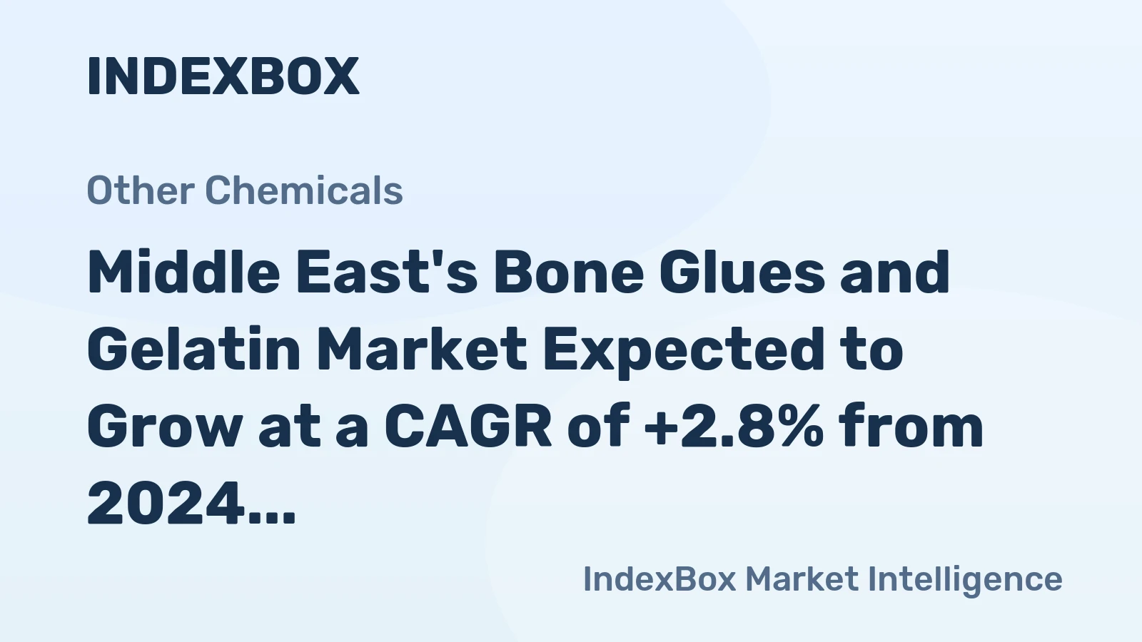 Middle East's Bone Glues and Gelatin Market Expected to Grow at a CAGR of +2.8% from 2024 to 2035