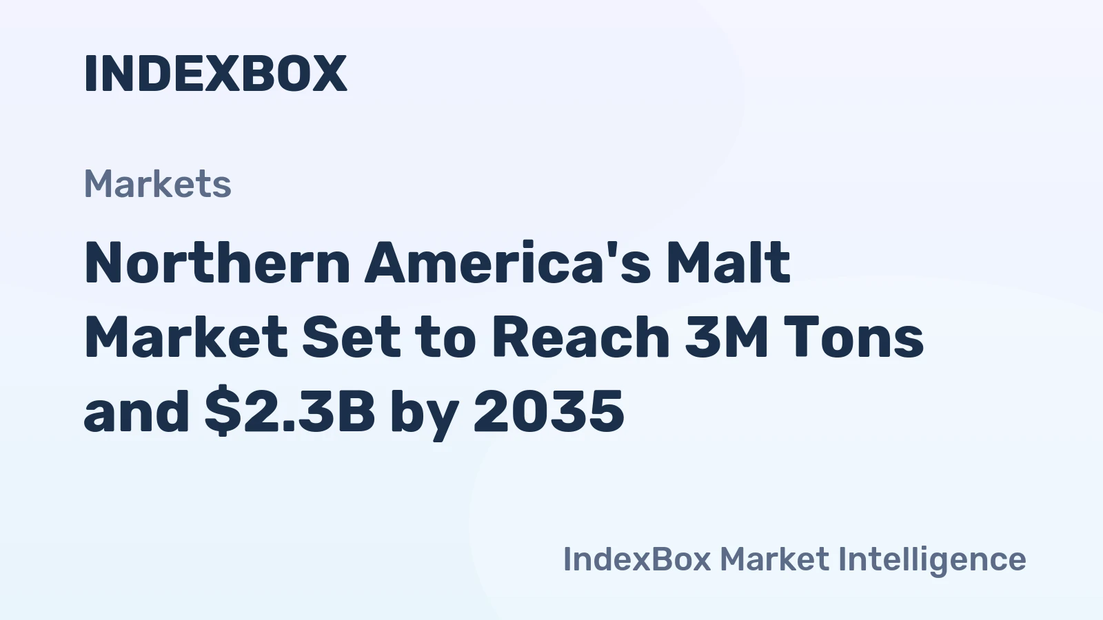 Northern America's Malt Market Set to Reach 3M Tons and $2.3B by 2035