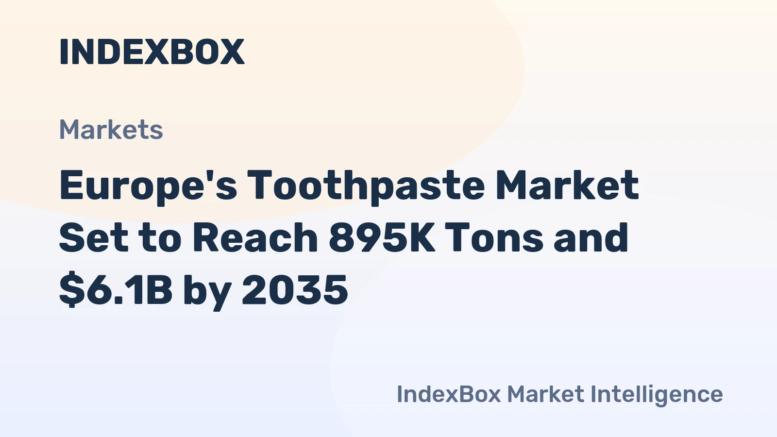 Europe's Toothpaste Market Set to Reach 895K Tons and $6.1B by 2035