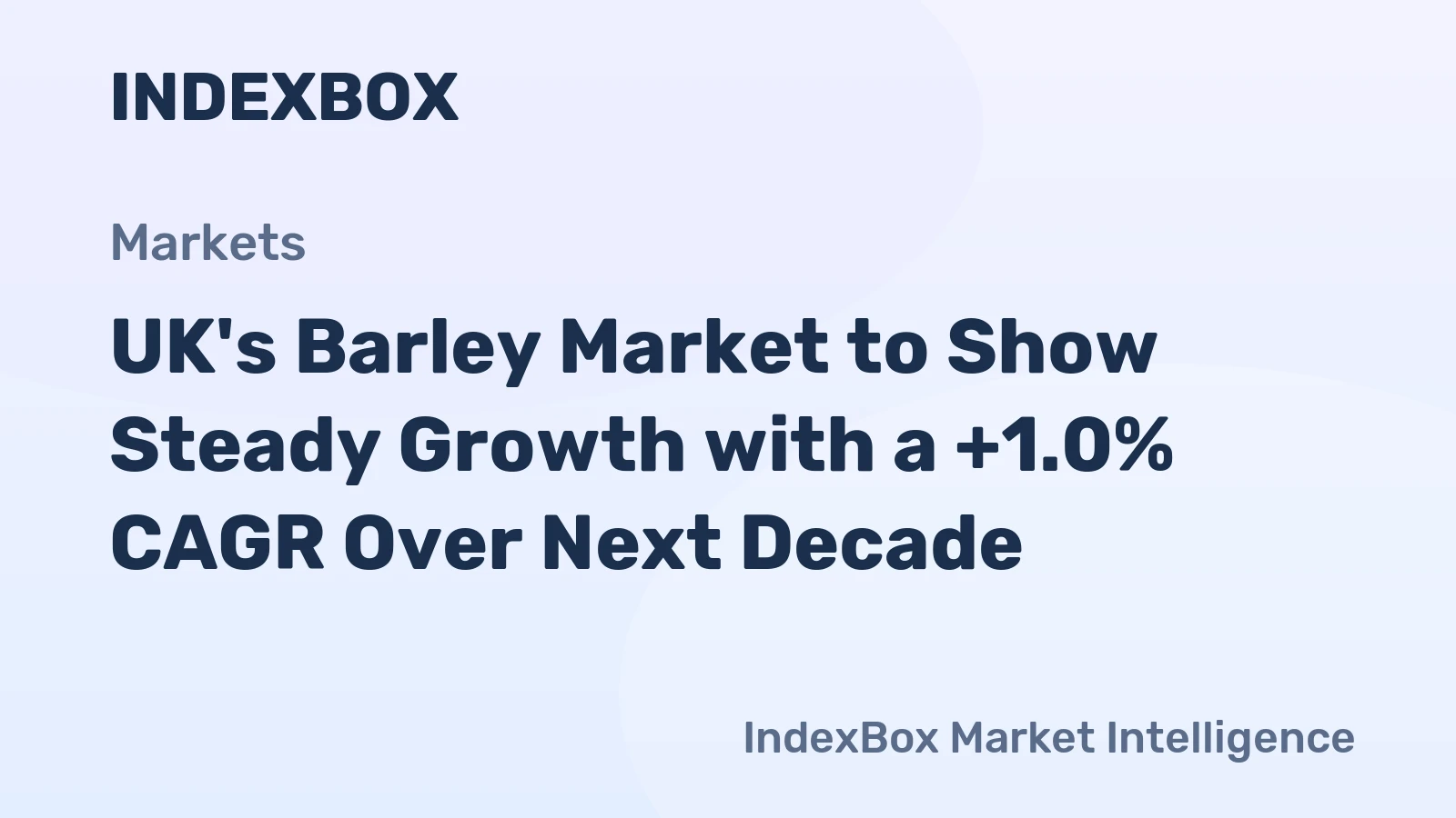 UK's Barley Market to Show Steady Growth with a +1.0% CAGR Over Next Decade