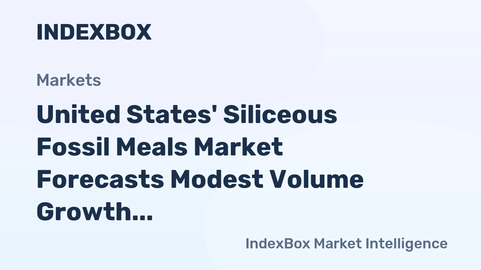 United States' Siliceous Fossil Meals Market Forecasts Modest Volume Growth Amid Slight Value Contraction