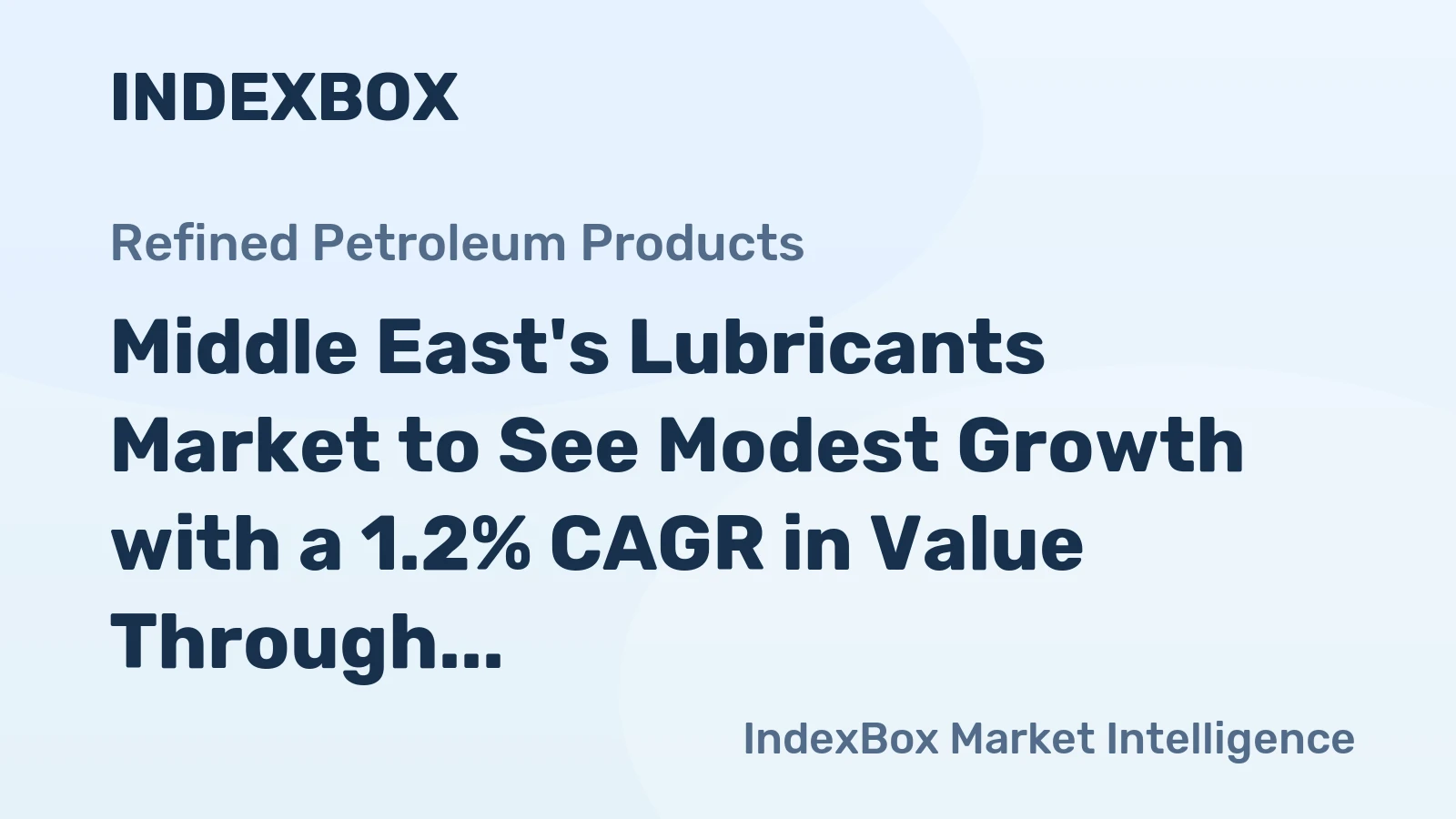 Middle East's Lubricants Market to See Modest Growth with a 1.2% CAGR in Value Through 2035