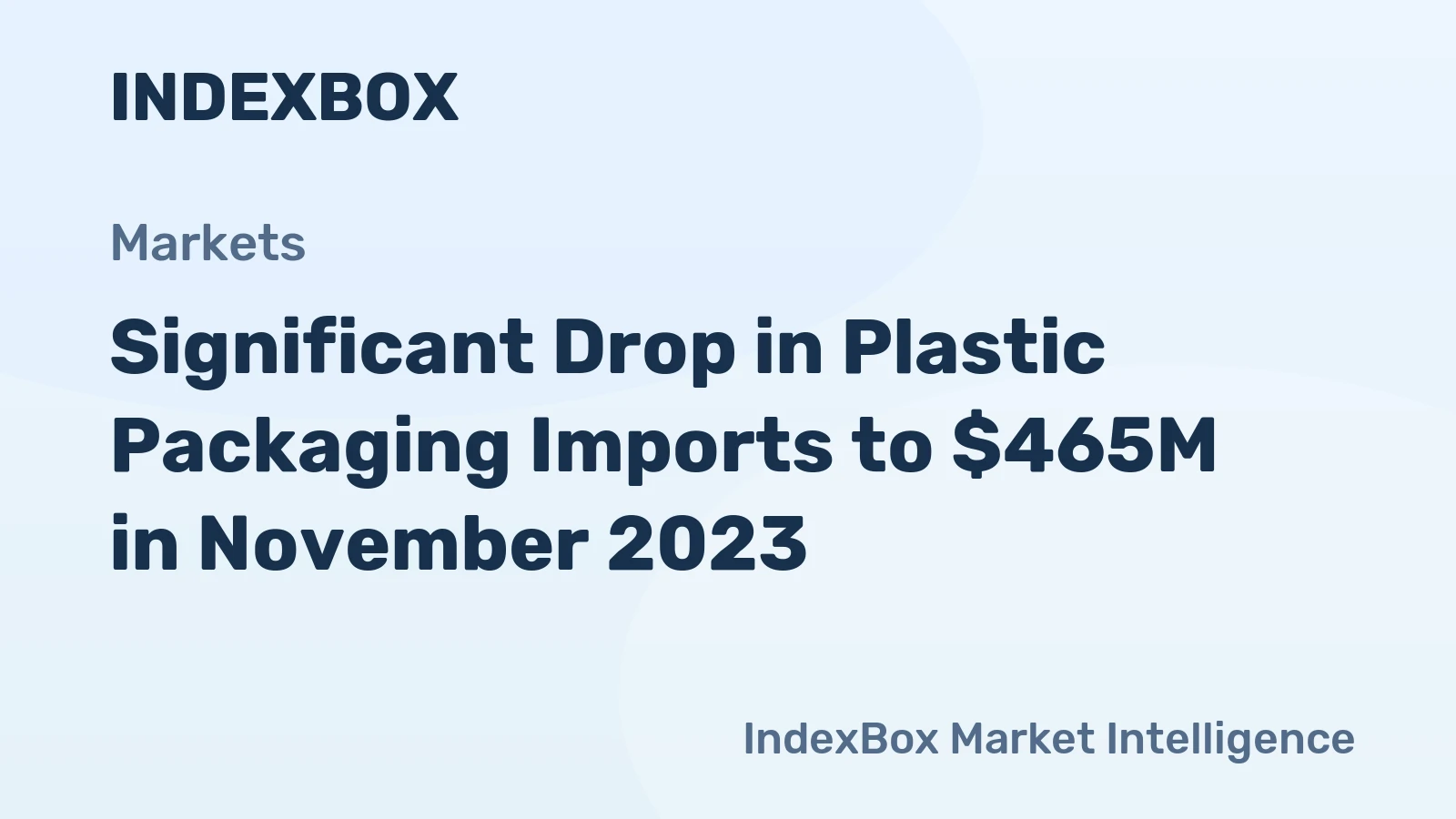 Significant Drop in Plastic Packaging Imports to $465M in November 2023