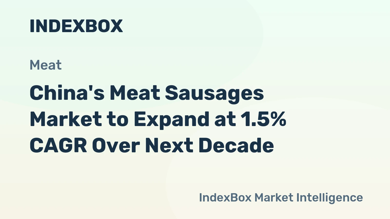 China's Meat Sausages Market to Expand at 1.5% CAGR Over Next Decade