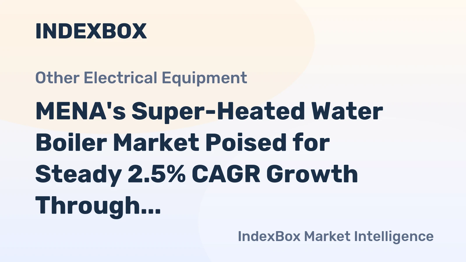 MENA's Super-Heated Water Boiler Market Poised for Steady 2.5% CAGR Growth Through 2035