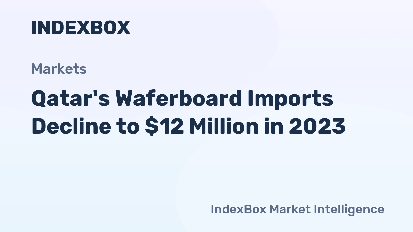 Qatar's Waferboard Imports Decline to $12 Million in 2023