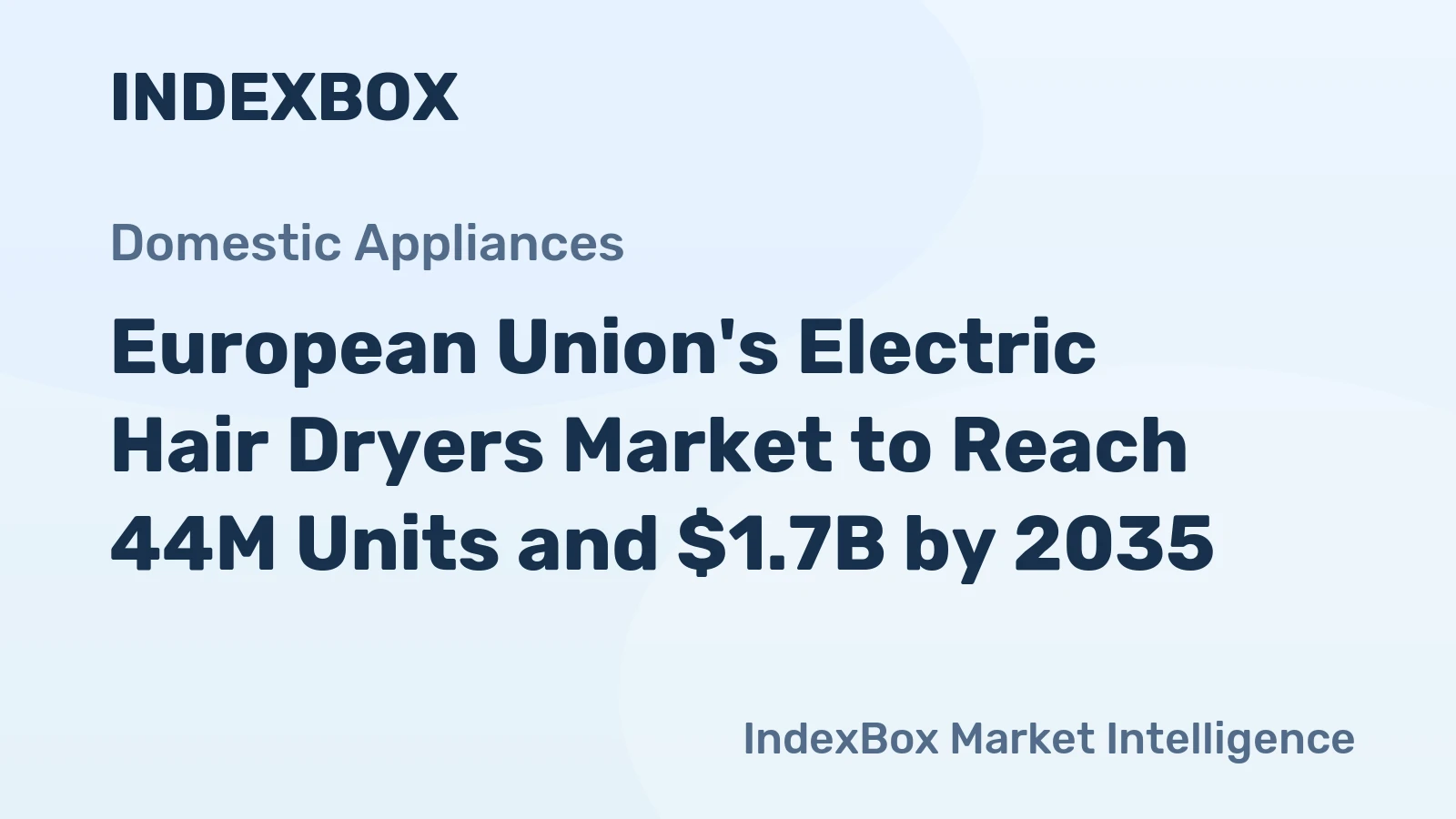 European Union's Electric Hair Dryers Market to Reach 44M Units and $1.7B by 2035