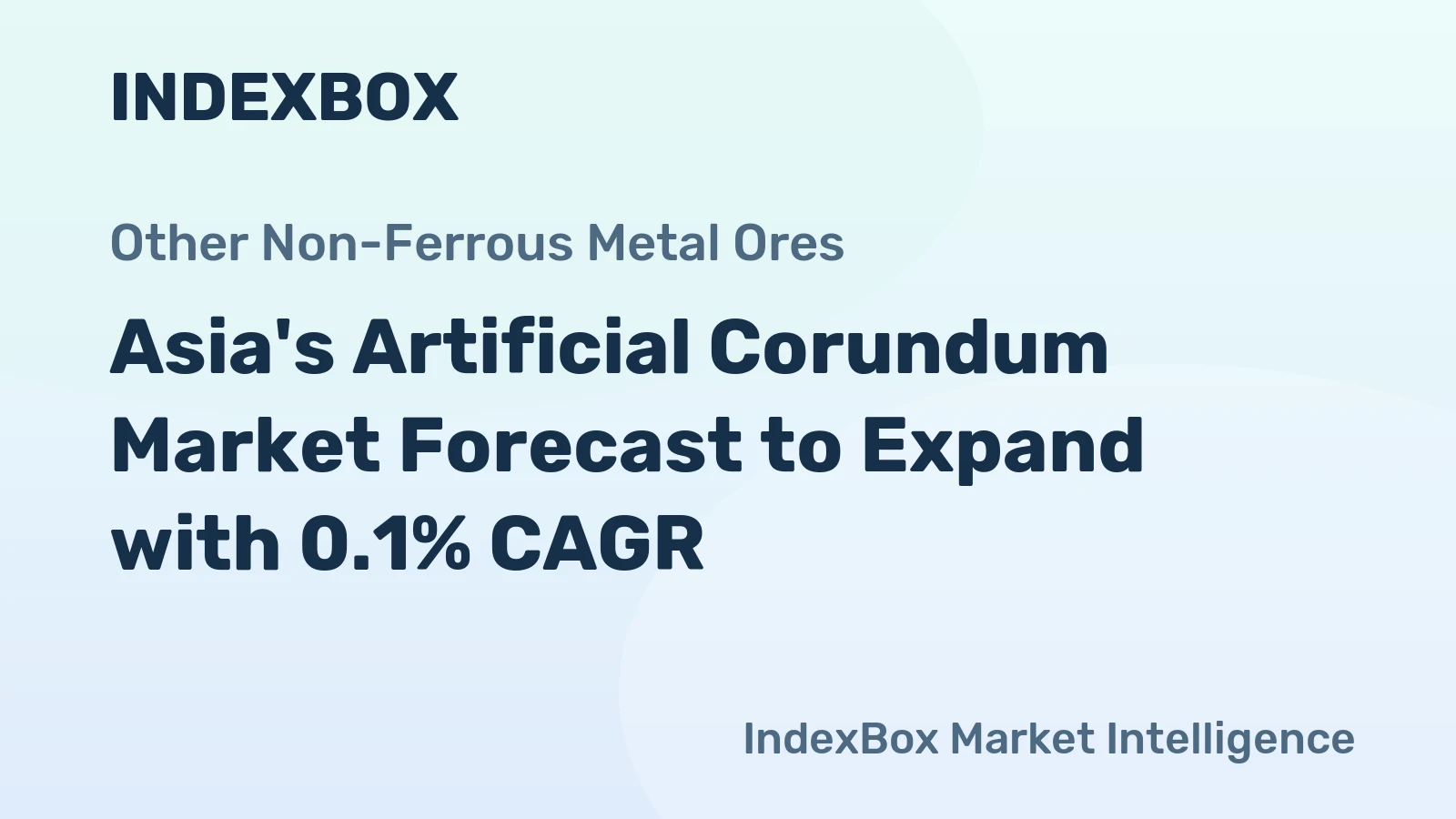 Asia's Artificial Corundum Market Forecast to Expand with 0.1% CAGR