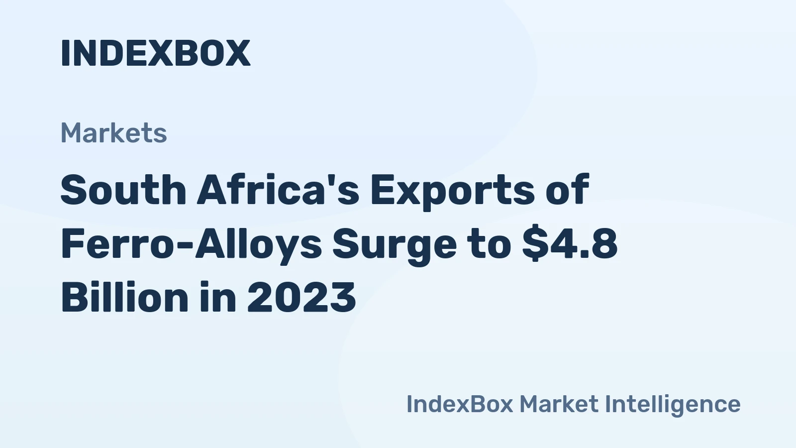 South Africa's Exports of Ferro-Alloys Surge to $4.8 Billion in 2023