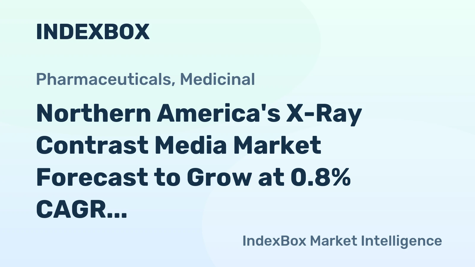 Northern America's X-Ray Contrast Media Market Forecast to Grow at 0.8% CAGR Amid Shrinking Domestic Production