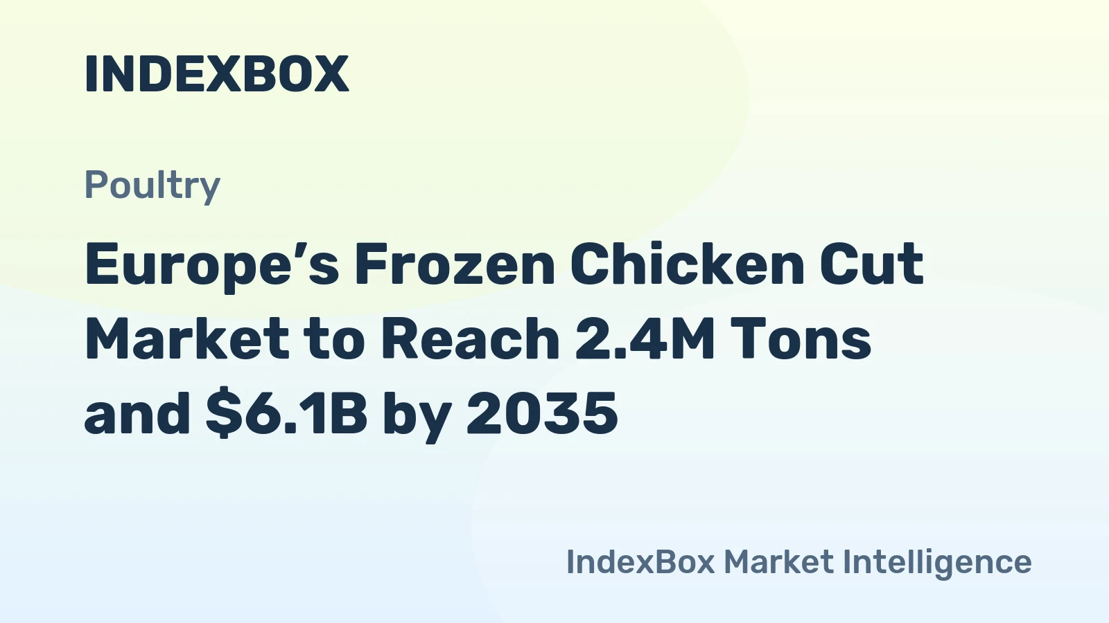 Europe’s Frozen Chicken Cut Market to Reach 2.4M Tons and $6.1B by 2035