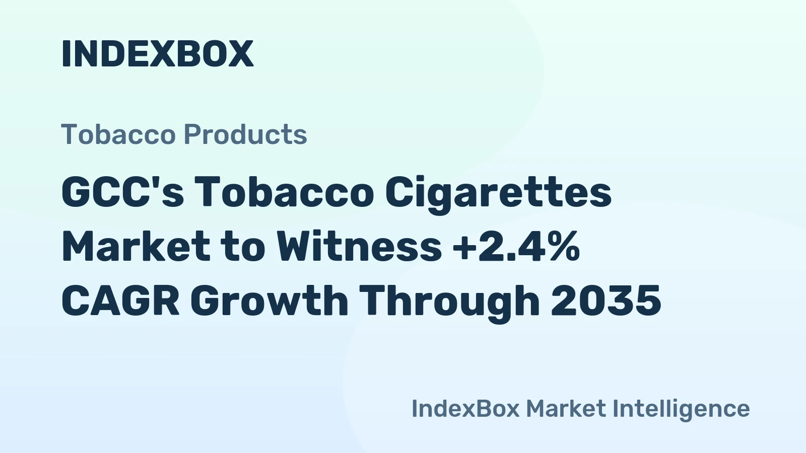 GCC's Tobacco Cigarettes Market to Witness +2.4% CAGR Growth Through 2035