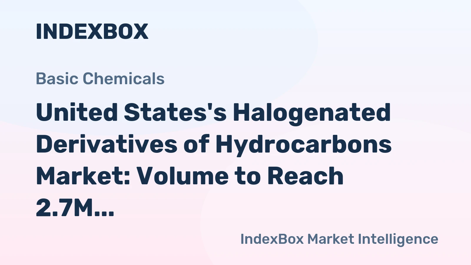 United States's Halogenated Derivatives of Hydrocarbons Market: Volume to Reach 2.7M Tons and Value to Grow to $3.1B by 2035