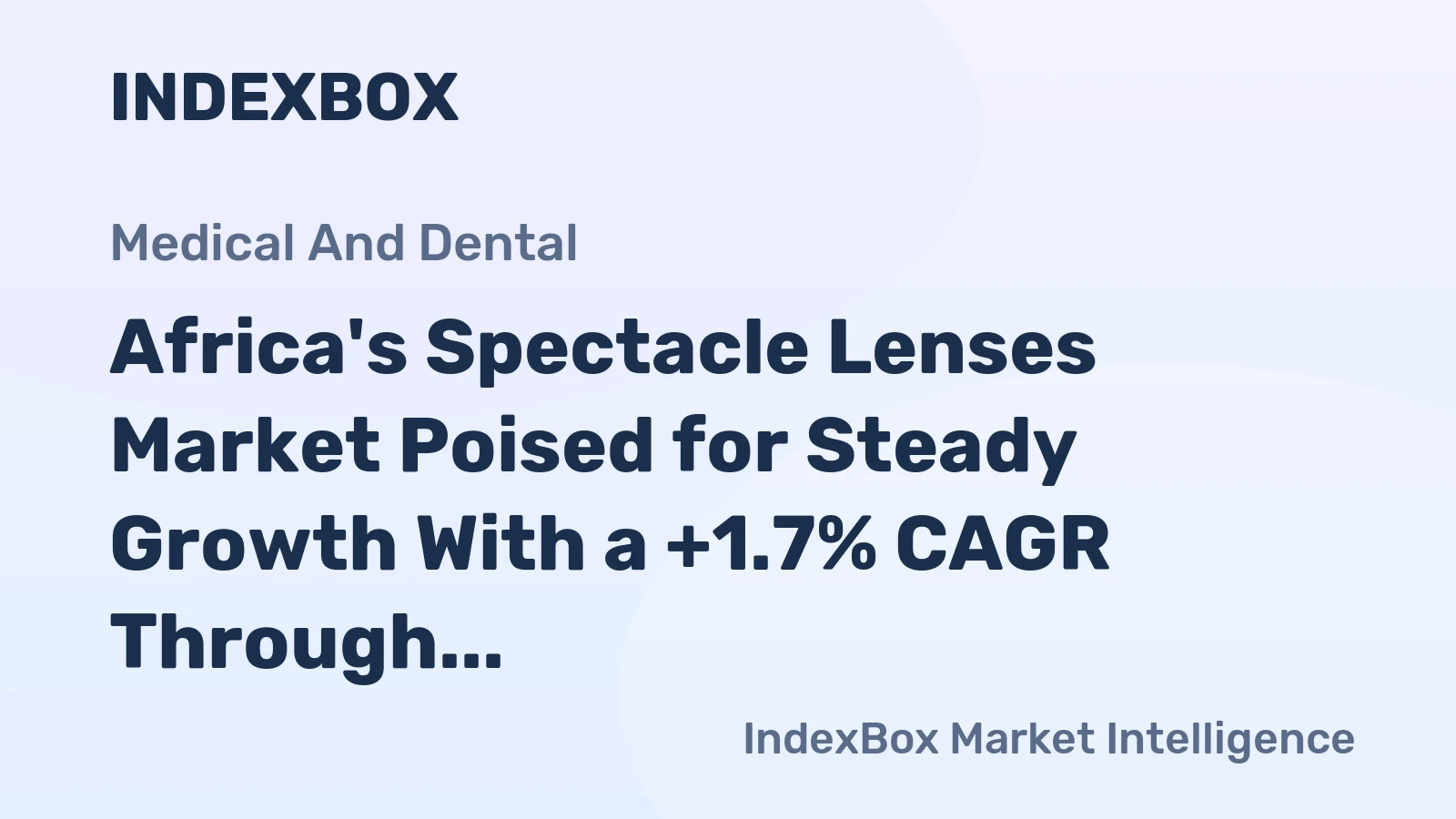 Africa's Spectacle Lenses Market Poised for Steady Growth With a +1.7% CAGR Through 2035