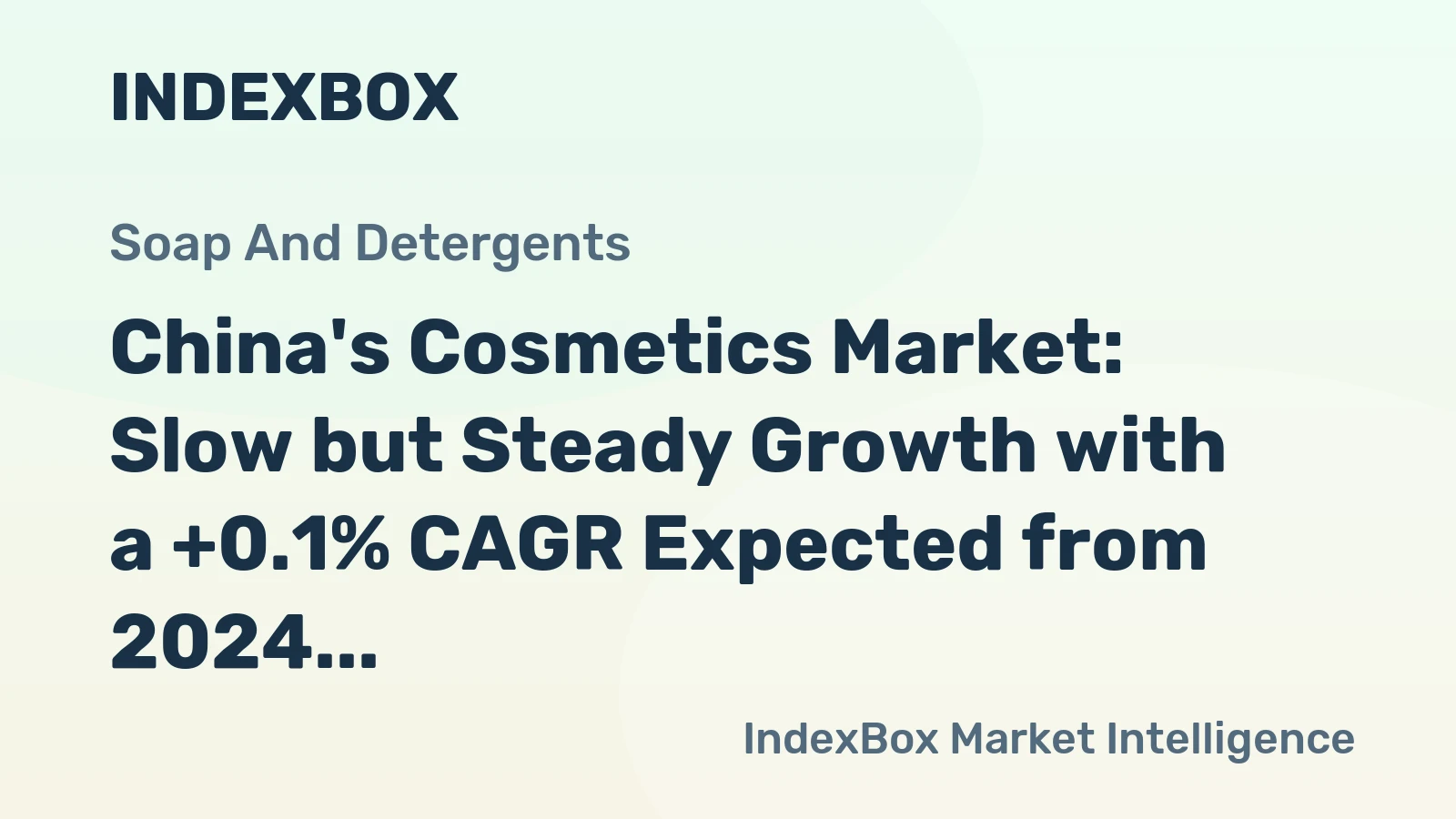 China's Cosmetics Market: Slow but Steady Growth with a +0.1% CAGR Expected from 2024 to 2035