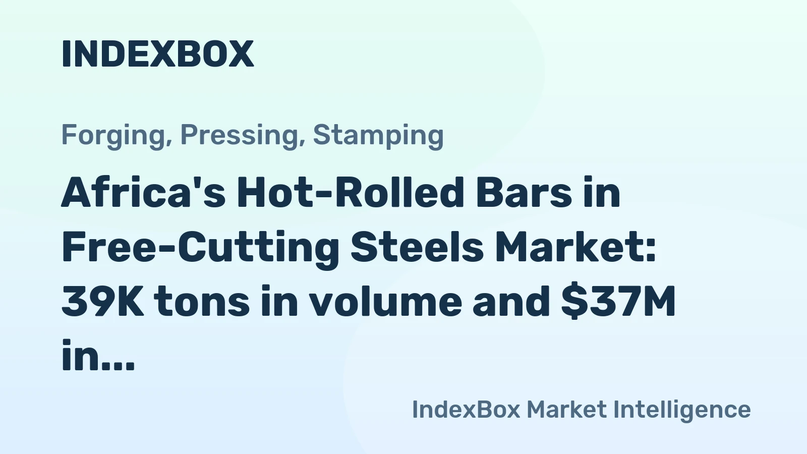 Africa's Hot-Rolled Bars in Free-Cutting Steels Market: 39K tons in volume and $37M in value by 2035