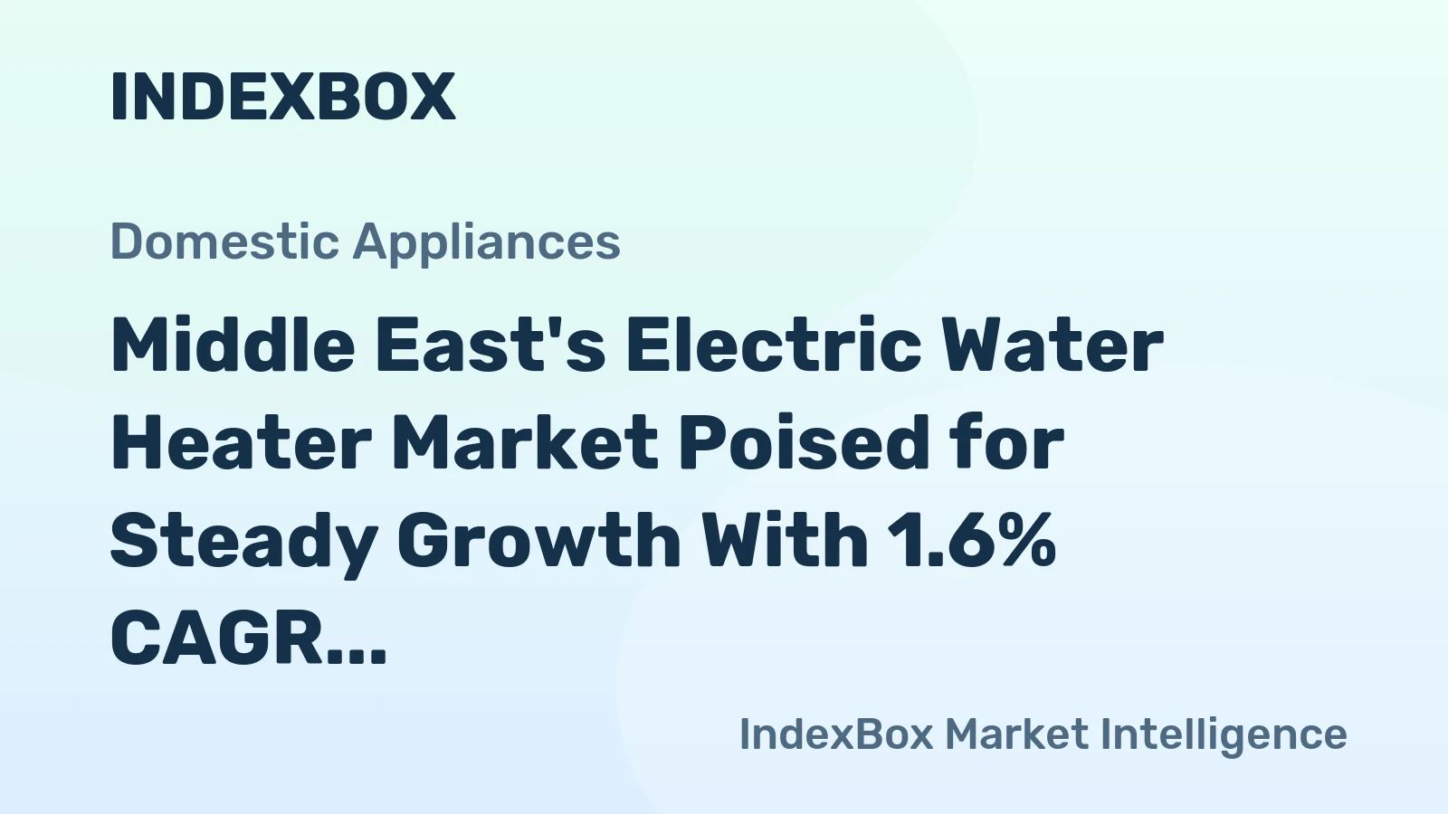 Middle East's Electric Water Heater Market Poised for Steady Growth With 1.6% CAGR Through 2035