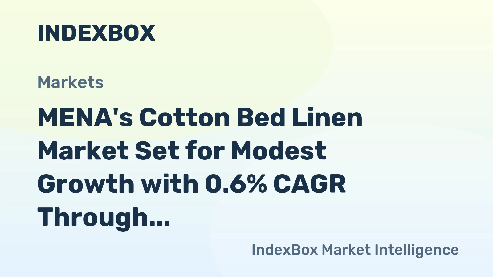 MENA's Cotton Bed Linen Market Set for Modest Growth with 0.6% CAGR Through 2035