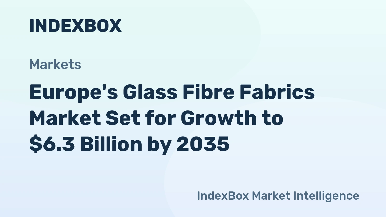 Europe's Glass Fibre Fabrics Market Set for Growth to $6.3 Billion by 2035