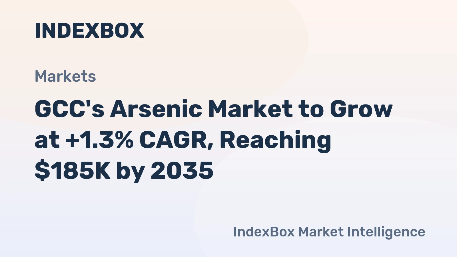 GCC's Arsenic Market to Grow at +1.3% CAGR, Reaching $185K by 2035