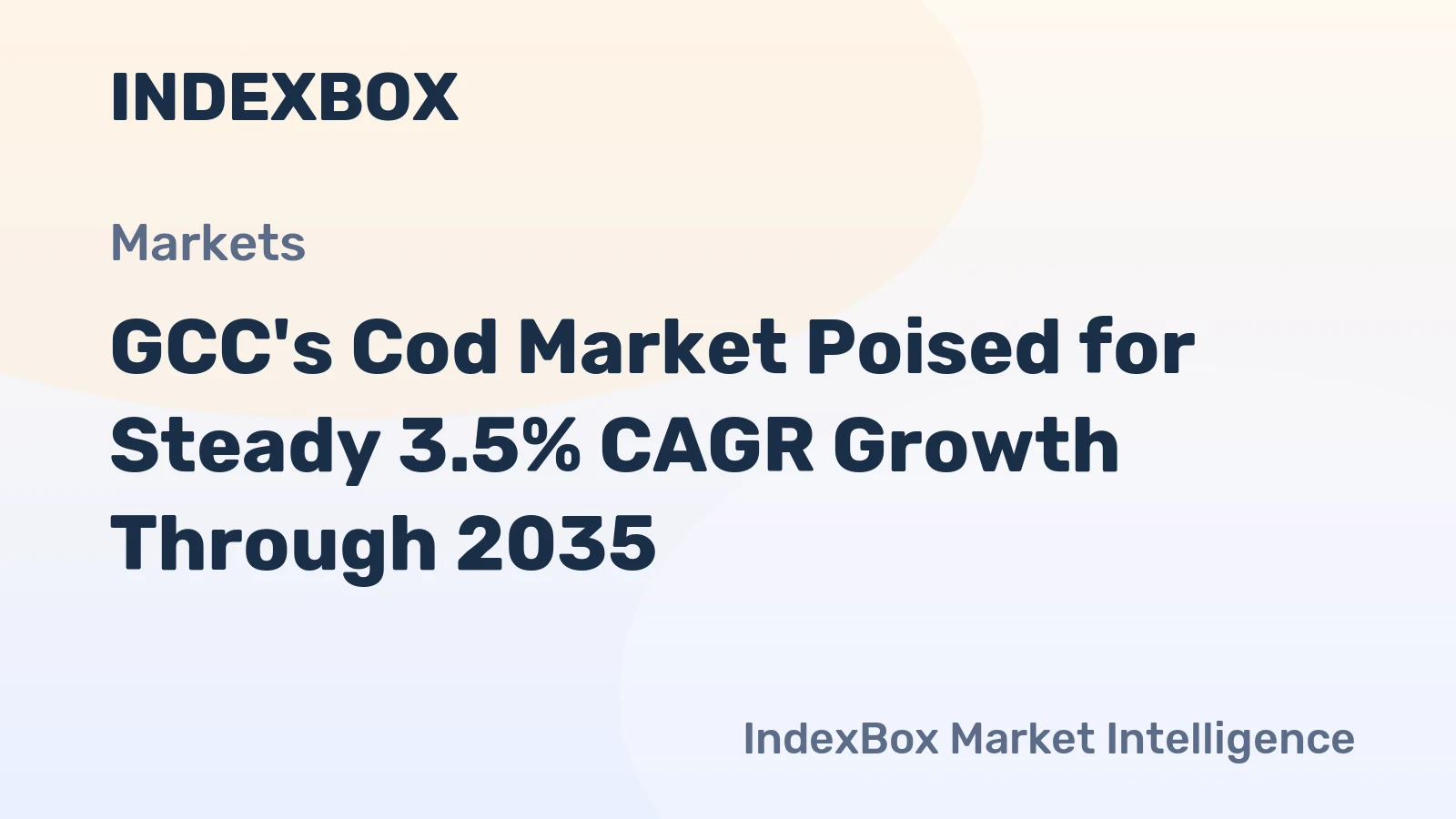 GCC's Cod Market Poised for Steady 3.5% CAGR Growth Through 2035