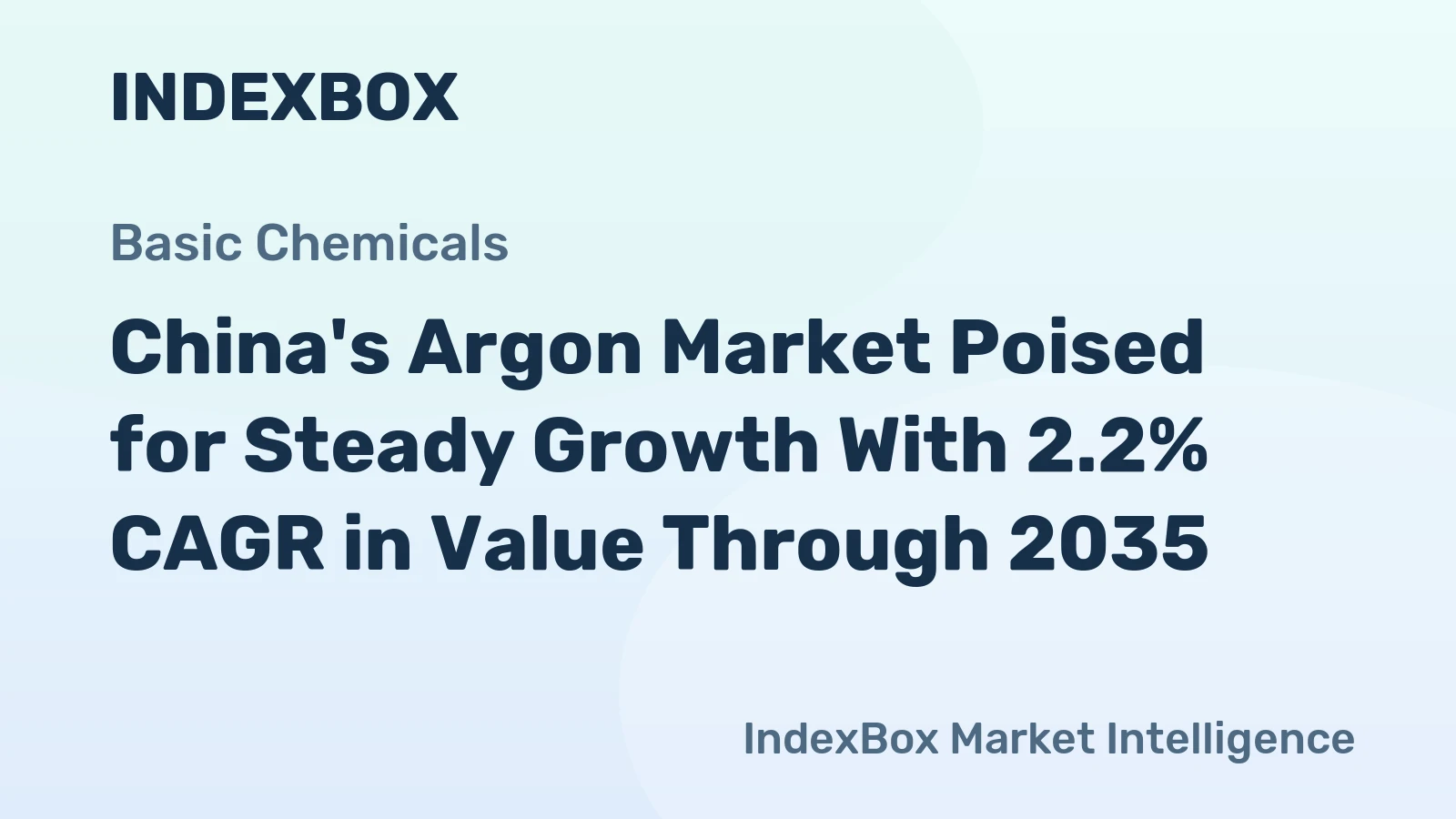 China's Argon Market Poised for Steady Growth With 2.2% CAGR in Value Through 2035