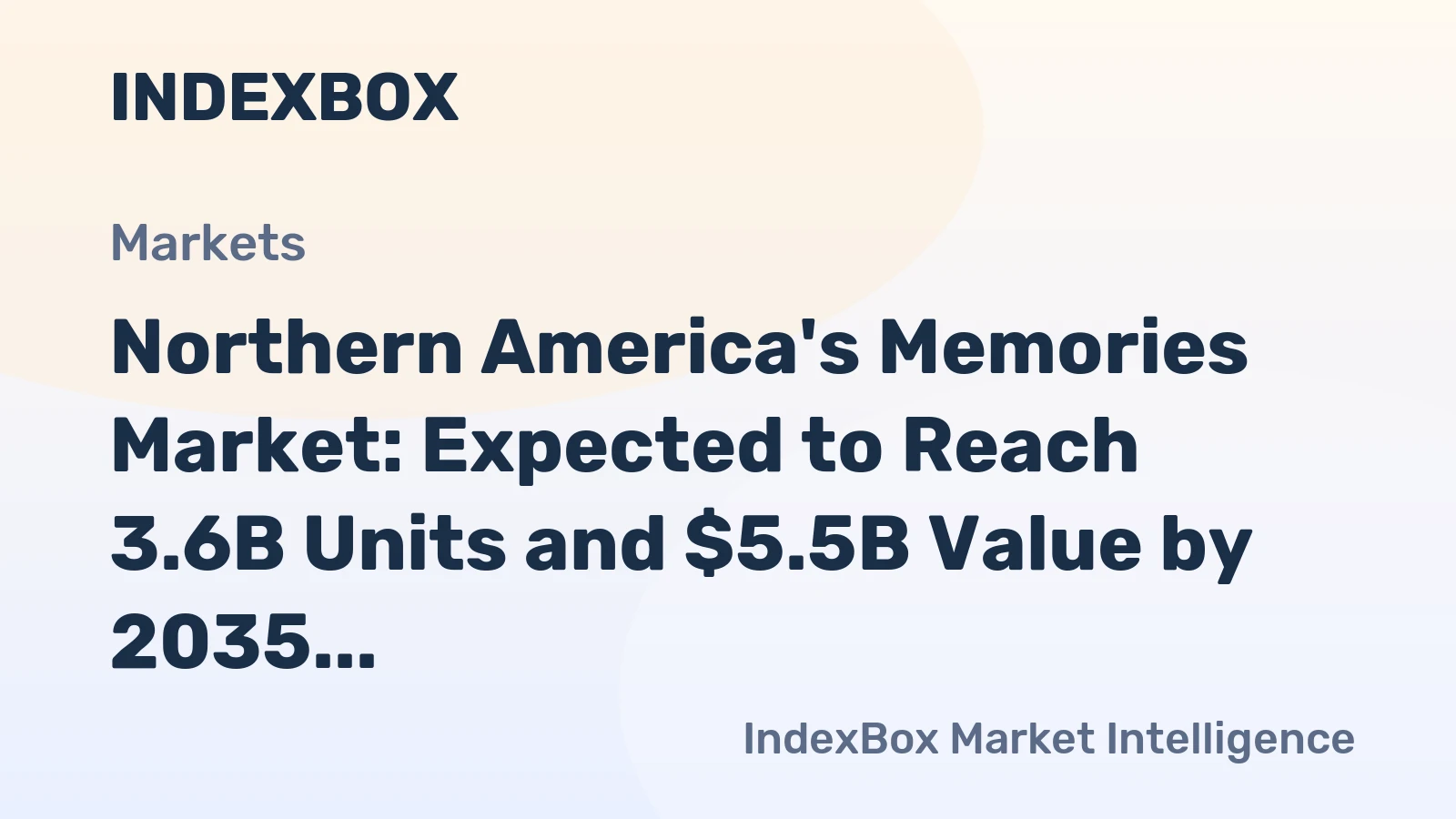 Northern America's Memories Market: Expected to Reach 3.6B Units and $5.5B Value by 2035