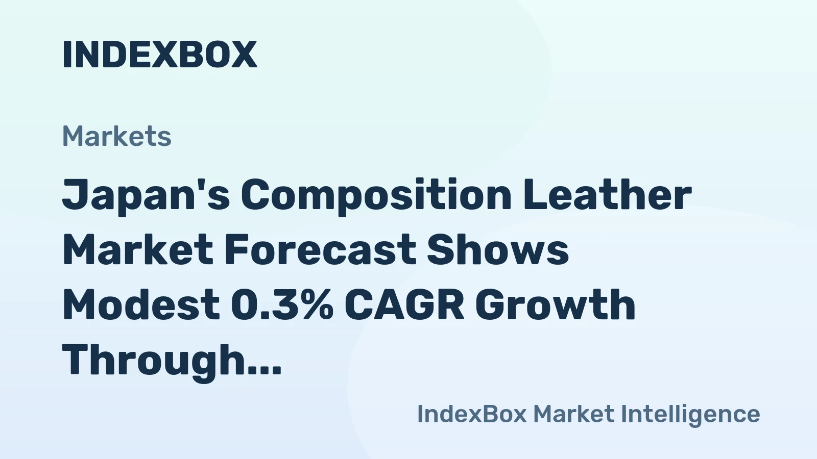 Japan's Composition Leather Market Forecast Shows Modest 0.3% CAGR Growth Through 2035