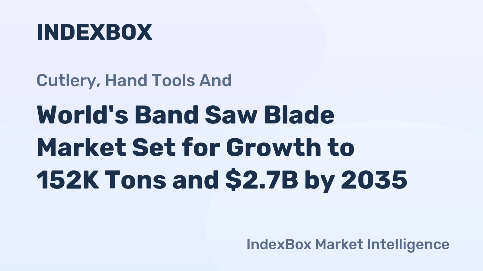 World's Band Saw Blade Market Set for Growth to 152K Tons and $2.7B by 2035