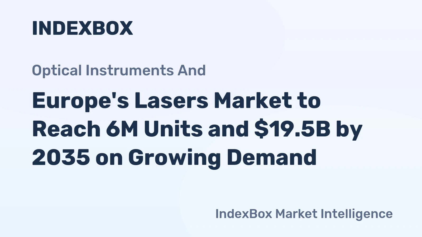 Europe's Lasers Market to Reach 6M Units and $19.5B by 2035 on Growing Demand