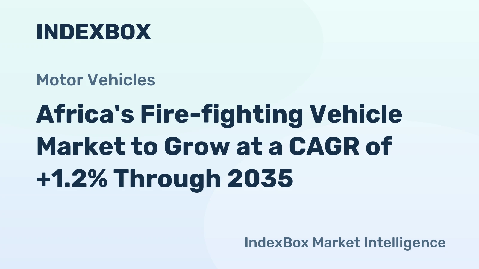 Africa's Fire-fighting Vehicle Market to Grow at a CAGR of +1.2% Through 2035
