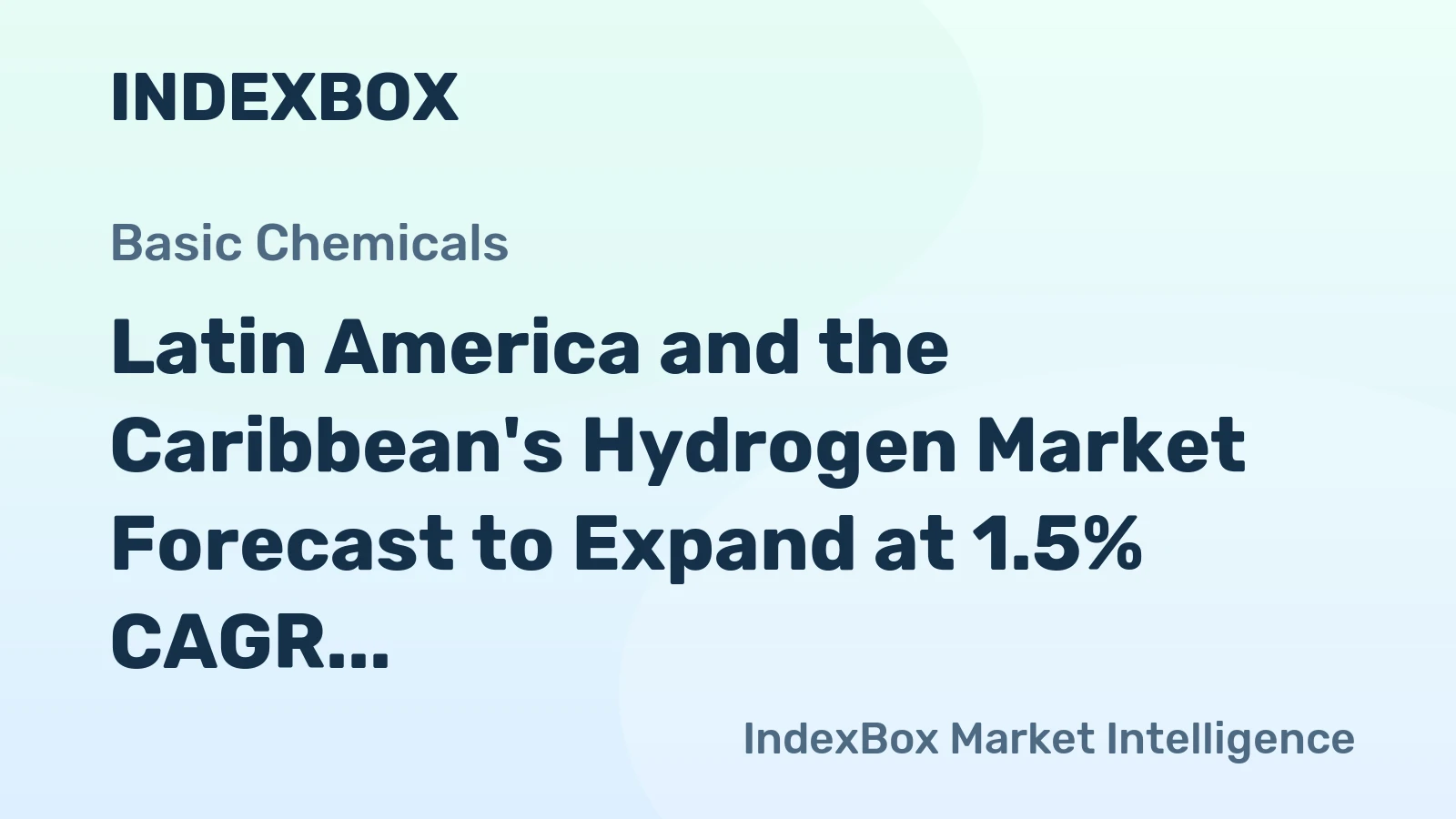 Latin America and the Caribbean's Hydrogen Market Forecast to Expand at 1.5% CAGR Through 2035